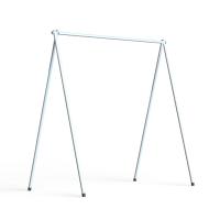 China Economical and Practical Folded Garments Metal Clothing Display Rack for sale