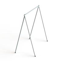 China Economical and Practical Folded Garments Metal Clothing Display Rack for sale