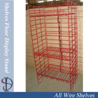 China Adjustable Height Metal Wire Display Racks For Supmarket Folding Feature for sale