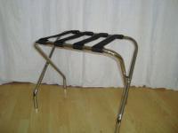 China Chrome Folding Metal Tubular Luggage Case Hotel Display Stand for sale