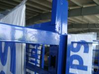 China Metal Tube Frame Branded Display Stands With Customized Graphic Sign Versatility for sale