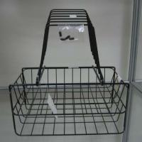 China Iron Wire Metal Magazine Stand , Two File Office Table Top Wire Display Racks for sale