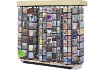 China Supmarket Video Wire Spinner Rack Display / Metal DVD Greeting Card Spinner Rack for sale