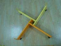 China Four Way Metal Wire Retail Display Racks , X Shape Wire Grid Display Stands for sale