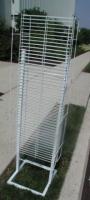 China Powder Wings Fixture Metal Floor Display Stands With Tube Base 1