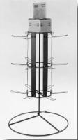 China Custom Made Countertop Pegboard Spinner Rack Display With Hooks Round Wire Base for sale