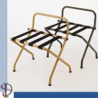 China Back Rest Hotel Style Luggage Rack / Black Hotel Luggage Stand With Feet for sale