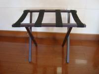 China Square Wooden Luggage Hotel Display Stand With Webbing Collapsible Structure for sale