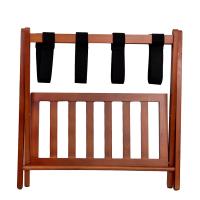 China Wood Color Display Folding Luggage Rack , OEM Hotel Metal Luggage Rack for sale