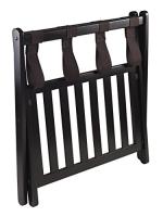 China Wood Color Display Folding Luggage Rack , OEM Hotel Metal Luggage Rack for sale
