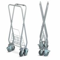 China Folding Laundry Hotel Luggage Dolly / OEM Chrome Hotel Luggage Carrier for sale