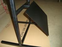 China Black Tire Auto Parts Display Racks With Front Metal Sheet One Tyre Stand for sale