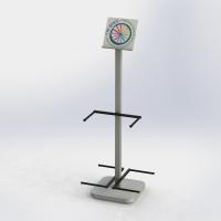 China Garage 3 Tyres Cart Wheel Display Rack / Three Sides Alloy Wheel Display Stand for sale