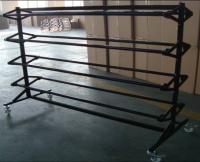 China Heavy Duty Vinyl Roll Floor Storage Rack , Metal Iron Tube Vinyl Roll Holder for sale