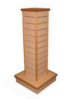 China Tower Unit Slatwall Clothing Racks , 4 Sides Slatwall Retail Display Systems for sale