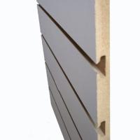 China 4 Way MDF Rotating Wooden Retail Display Stands With 4 Slat Spinner Panels for sale