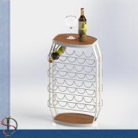 China 23 Bottles Wine Barrel Food Display Stands For Store / Home Not Knocked Down for sale