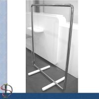 China Commercial Metal Clothing Display Rack For Store Garments Shining Surface for sale