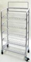 China Inro 6 Shelves Metal Wire Display Racks With Caters Adjustable Height Shelf for sale