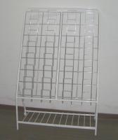 China 4 Column Magazine Floor Stand , 32 Wire Magazine Display Racks With Caster for sale