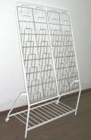 China 4 Column Magazine Floor Stand , 32 Wire Magazine Display Racks With Caster for sale