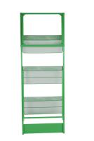 China Metal Mesh Black Office Display Racks For Literature And Magazine 6 Shelves for sale