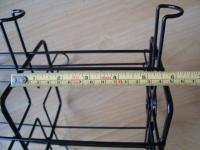 China Rotating Spinner Metal Table Top Display Stands With 12 Hooks 3 Tiers Square Shape for sale