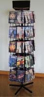 China 360 Degree Rotation Metal Book Display Stand For DVD 4 Sides Square Shape for sale