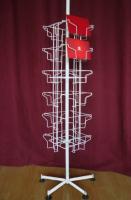 China 24 Landscape Wire Book Display Stands / Greating Card Wire Book Rack Display for sale