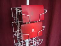 China 24 Landscape Wire Book Display Stands / Greating Card Wire Book Rack Display for sale