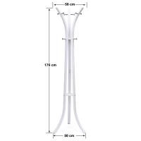 China White Metal Tube Coat Hanger Stand / Tubular Frame Steel Coat Rack Stand for sale