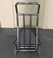 China Chrome Stainless Steel Luggage Trolley With casters Hotel Display Stand for sale