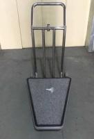 China Chrome Stainless Steel Luggage Trolley With casters Hotel Display Stand for sale
