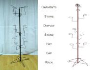 China Multiple Ball Cap Display Rack / Metal Clothing Baseball Cap Display Stand for sale
