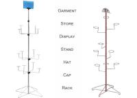 China Multiple Ball Cap Display Rack / Metal Clothing Baseball Cap Display Stand for sale