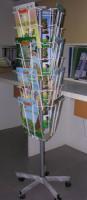 China 3 Sides Iron Wire Metal Book Display Stand For Magazines And Books Customized Size for sale