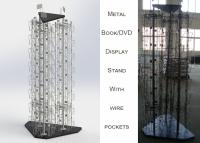 China 3 Rotating Poles Wire Book Display Rack / DVD 144 Pocket Spinner Rack Display Stand for sale