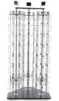 China 3 Rotating Poles Wire Book Display Rack / DVD 144 Pocket Spinner Rack Display Stand for sale