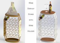China 23 Bottles Wine Barrel Food Display Stands For Store / Home Not Knocked Down for sale