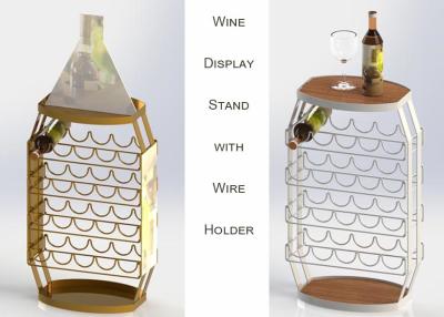 China 23 Bottles Wine Barrel Food Display Stands For Store / Home Not Knocked Down for sale