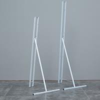 China Foldable Sign Holder Floor Metal Poster Stand Human Shape Banner Digital Display Stand for sale