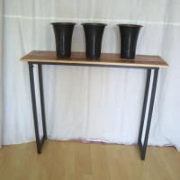 China Wooden And Metal Plant Display Rack , Bamboo Shelves Plant Display Stand for sale