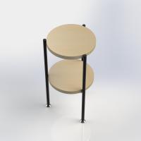 China Round Shelves Bamboo And Metal Home Display Rack Floor Type For Living Room for sale