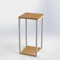 China Square Shelves Storage Display Rack / Bamboo And Metal House Display Stand for sale