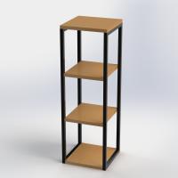 China Square Shelves Storage Display Rack / Bamboo And Metal House Display Stand for sale