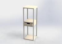 China Drawer And Shelf Home Display Rack Storage Display Stand With MDF Shelves for sale