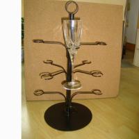 China 12 Arms White Cocktail Tree Stand Rack , 3 Layers Wine Glass Metal Display Rack for sale