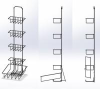 China 4 Tiers Steel Tea Box Display Stand / Wire Basket Base Display Rack For Tea Pack for sale