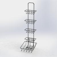 China 4 Tiers Steel Tea Box Display Stand / Wire Basket Base Display Rack For Tea Pack for sale