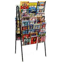 China Double Sides Metal Magazine Display Rack , 40 Pockets Floor Spinner Display Rack for sale